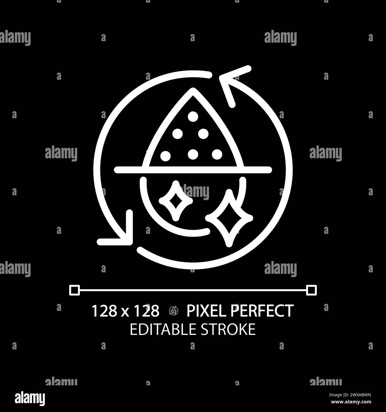 Desalination white linear icon for dark theme Stock Vector Image & Art ...