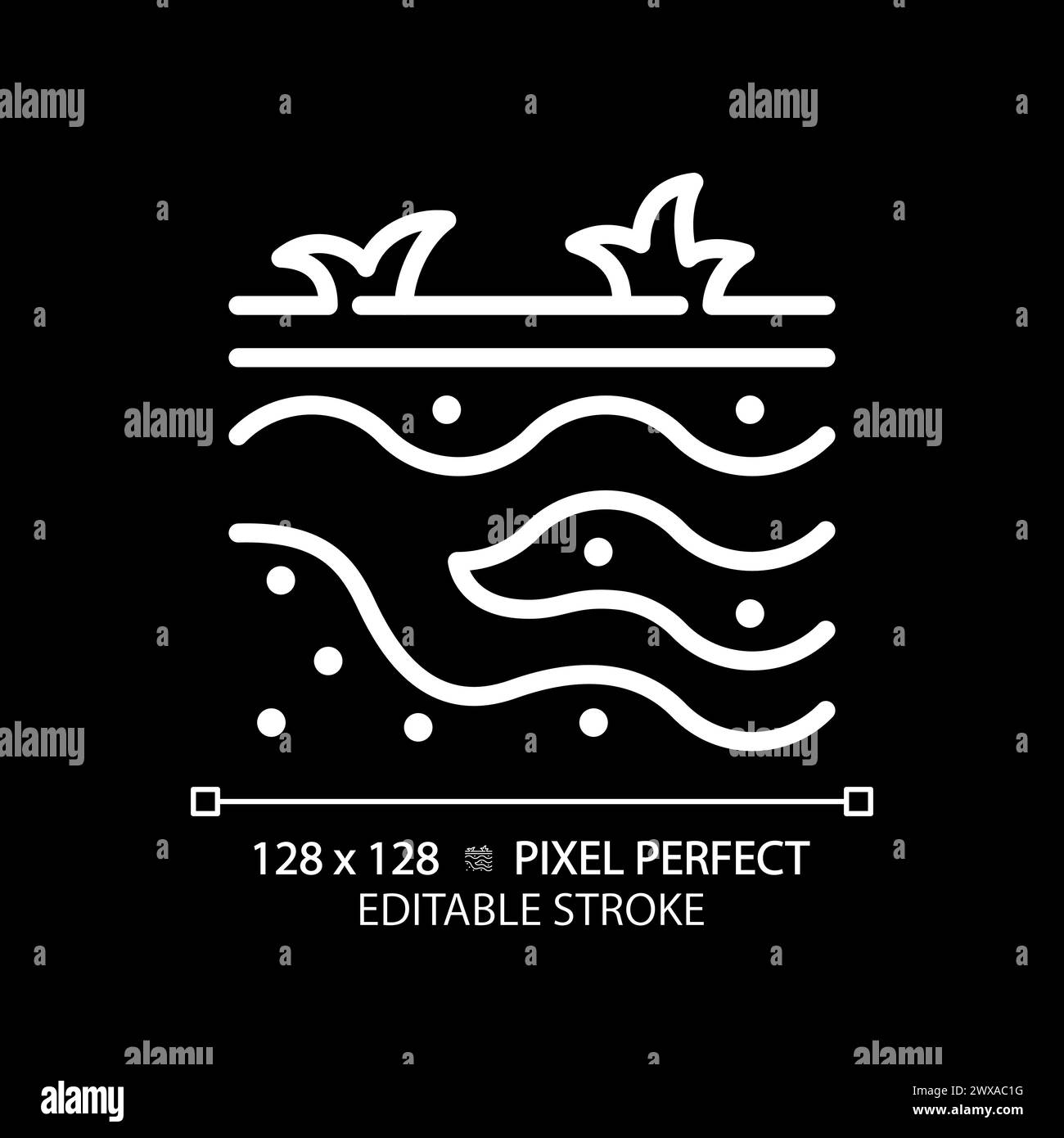 Groundwater white linear icon for dark theme Stock Vector Image & Art ...