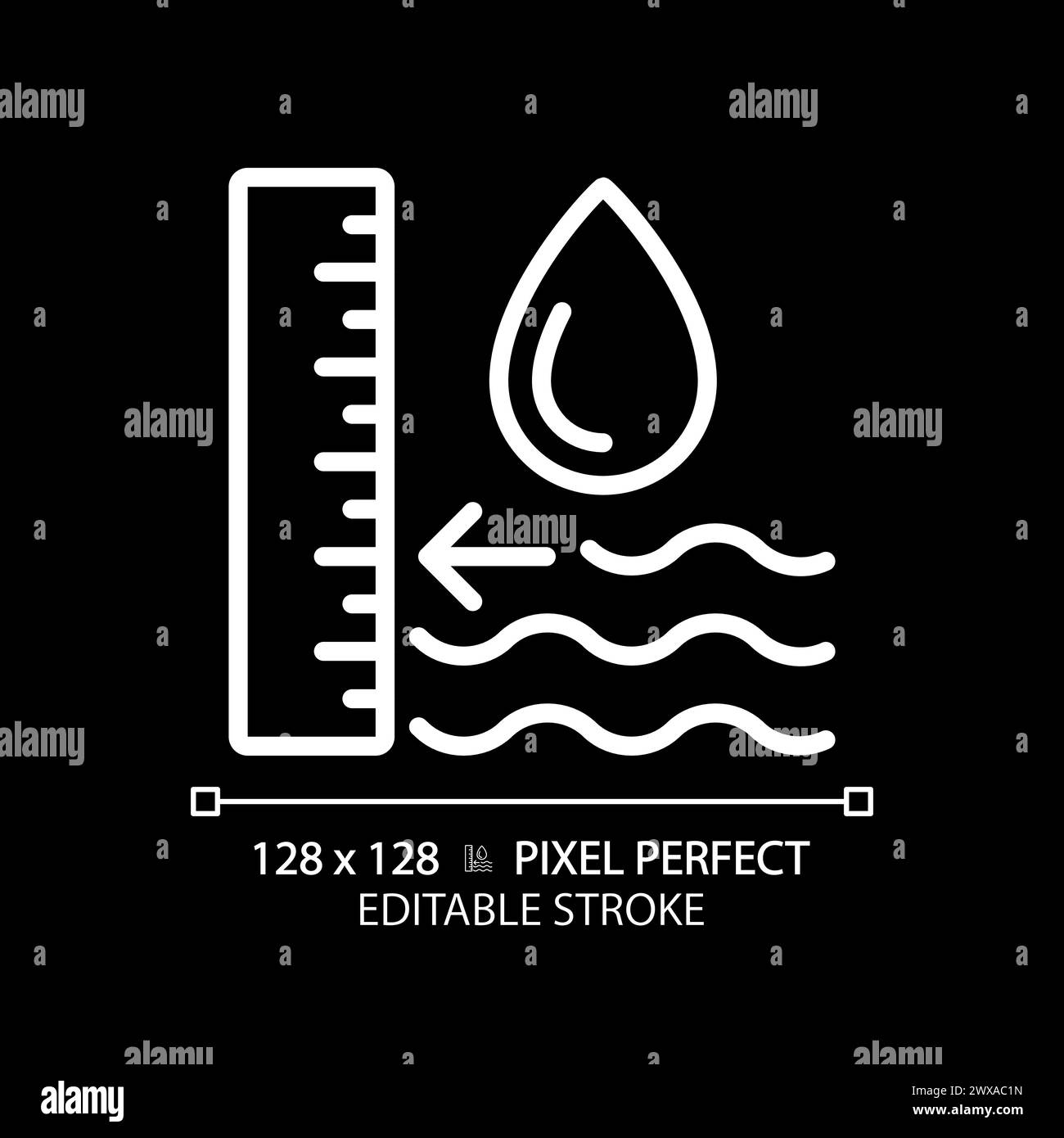 Groundwater level white linear icon for dark theme Stock Vector Image ... Groundwater level white linear icon for dark theme Stock Vector Image ...