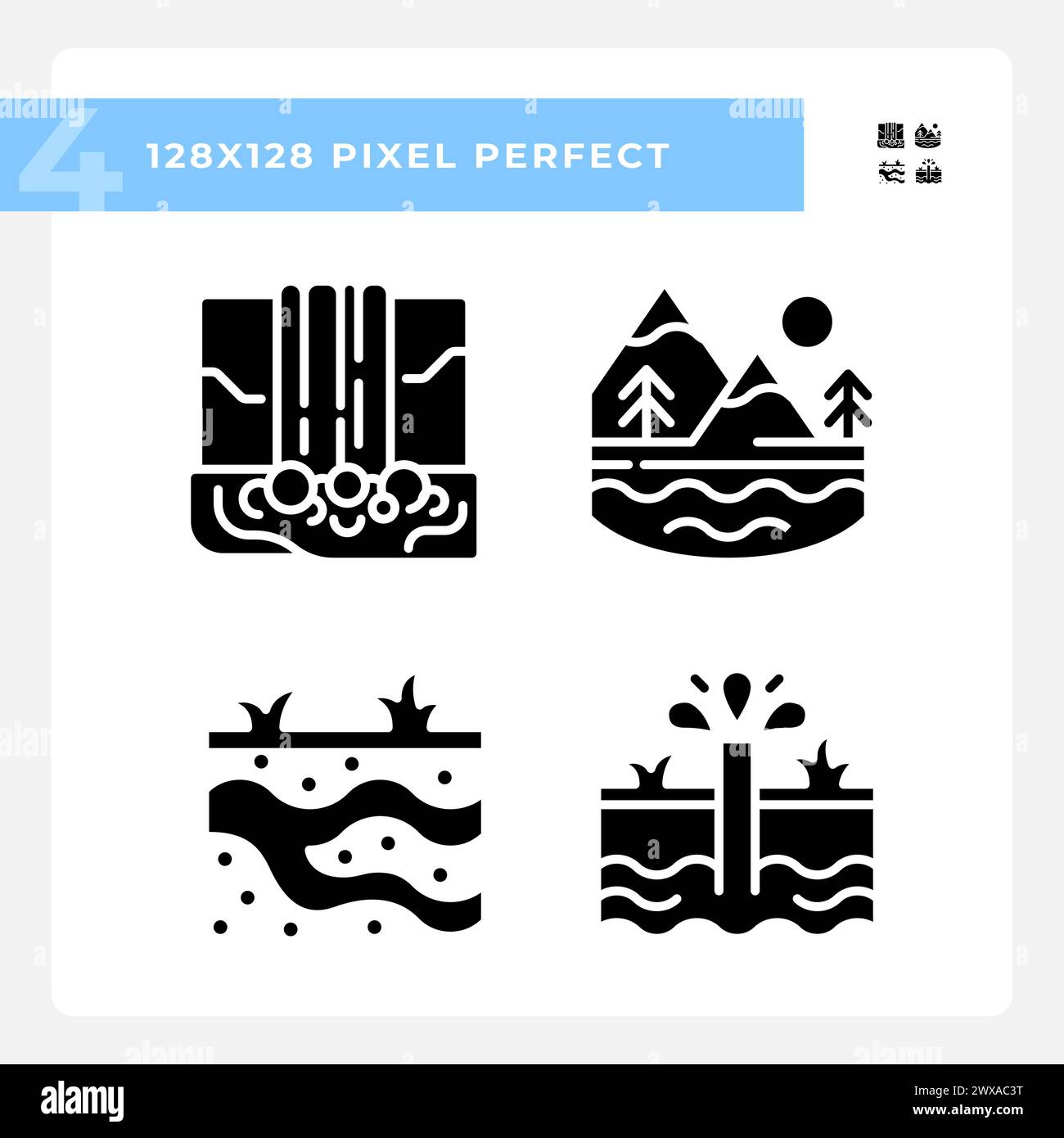 River features Stock Vector Images - Alamy