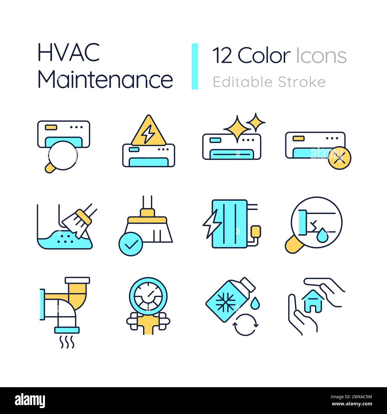 Ductwork maintenance Stock Vector Images - Alamy