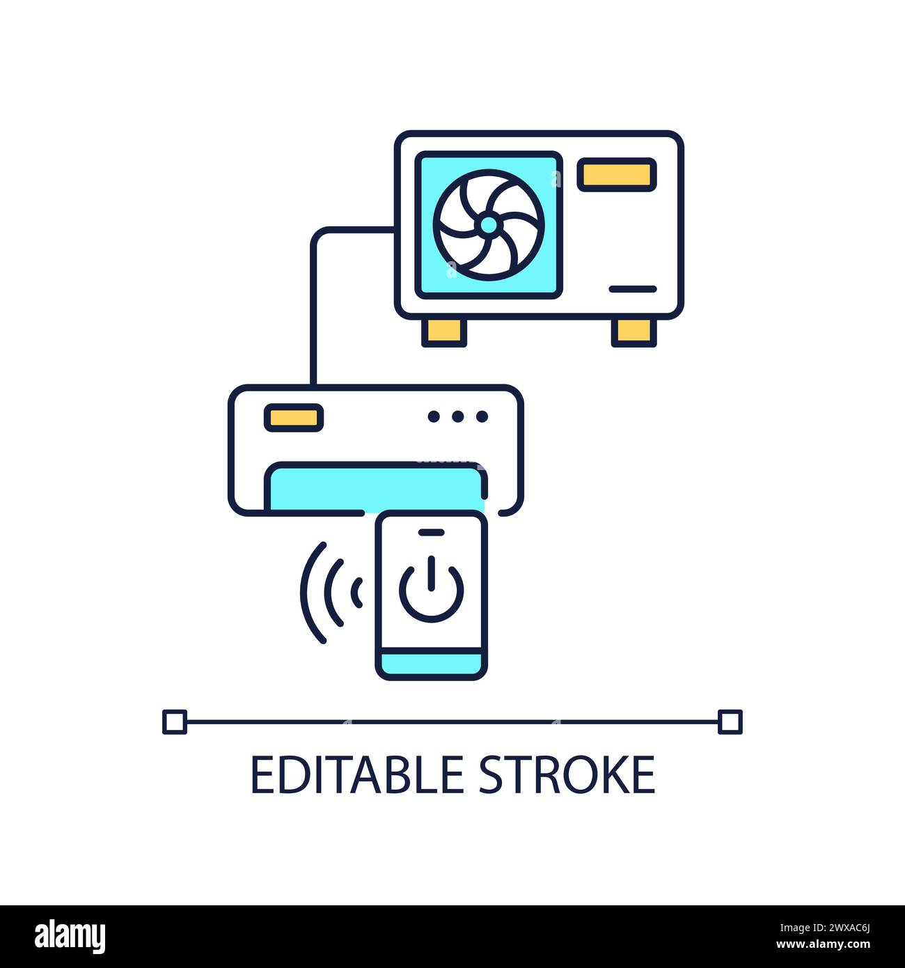 AC system RGB color icon Stock Vector Image & Art - Alamy
