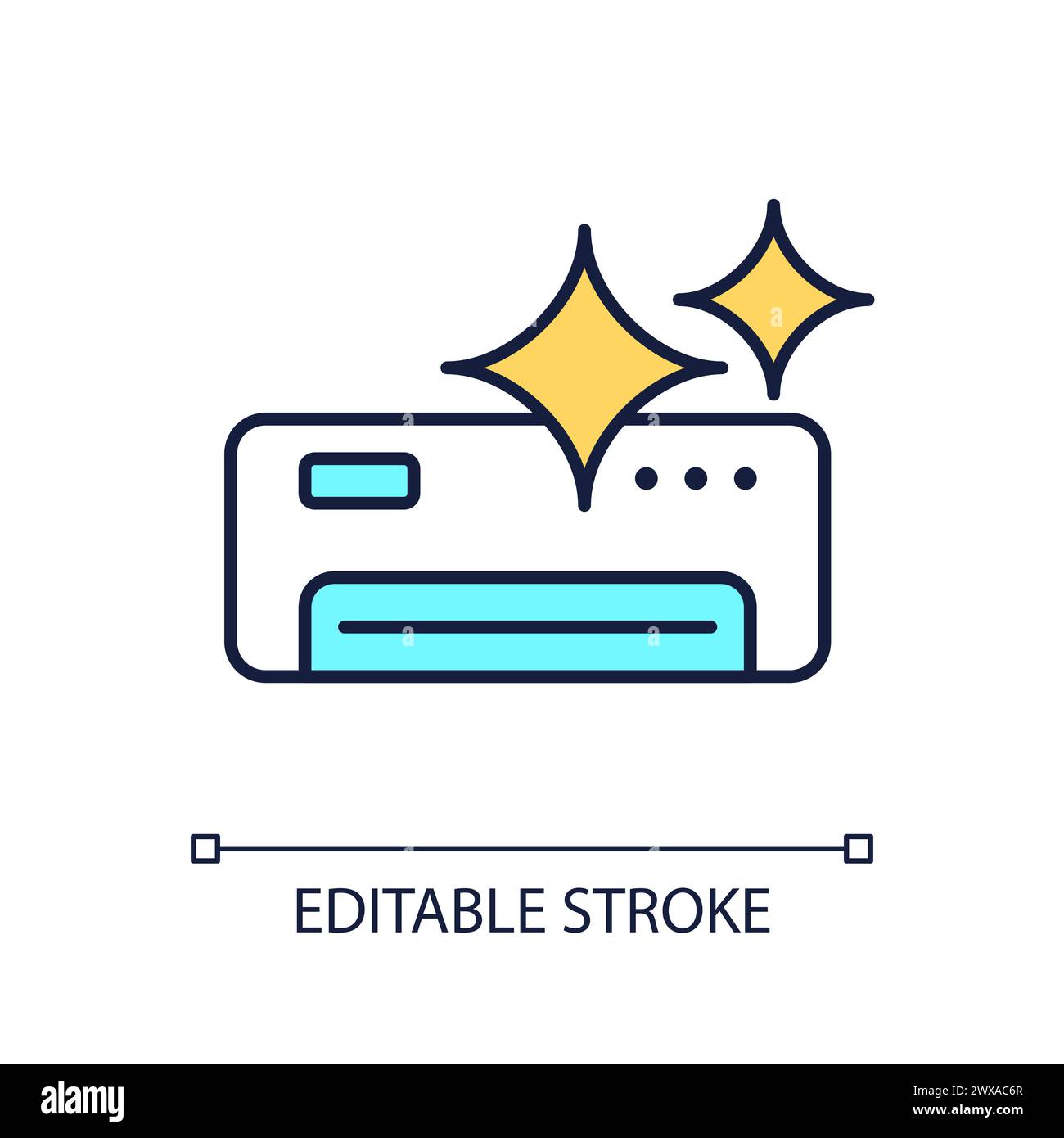 Commercial air conditioning unit Stock Vector Images - Alamy