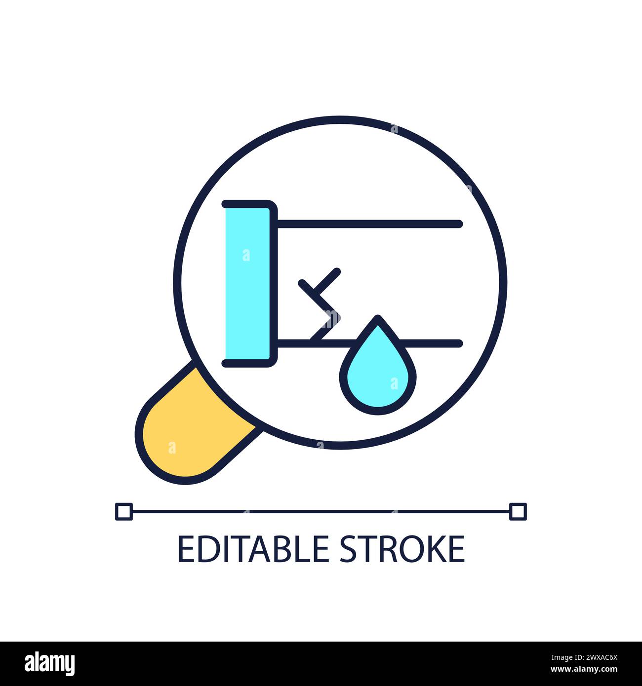 Cracked pipe RGB color icon Stock Vector Image & Art - Alamy