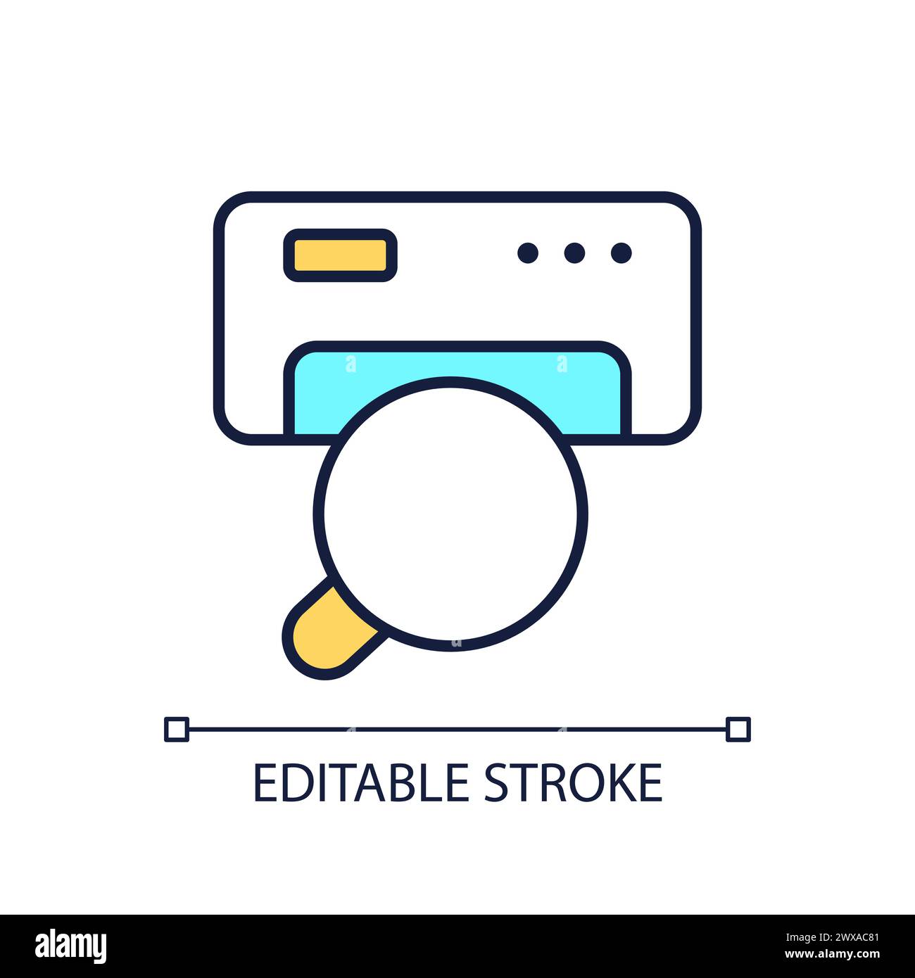 AC inspection RGB color icon Stock Vector Image & Art - Alamy