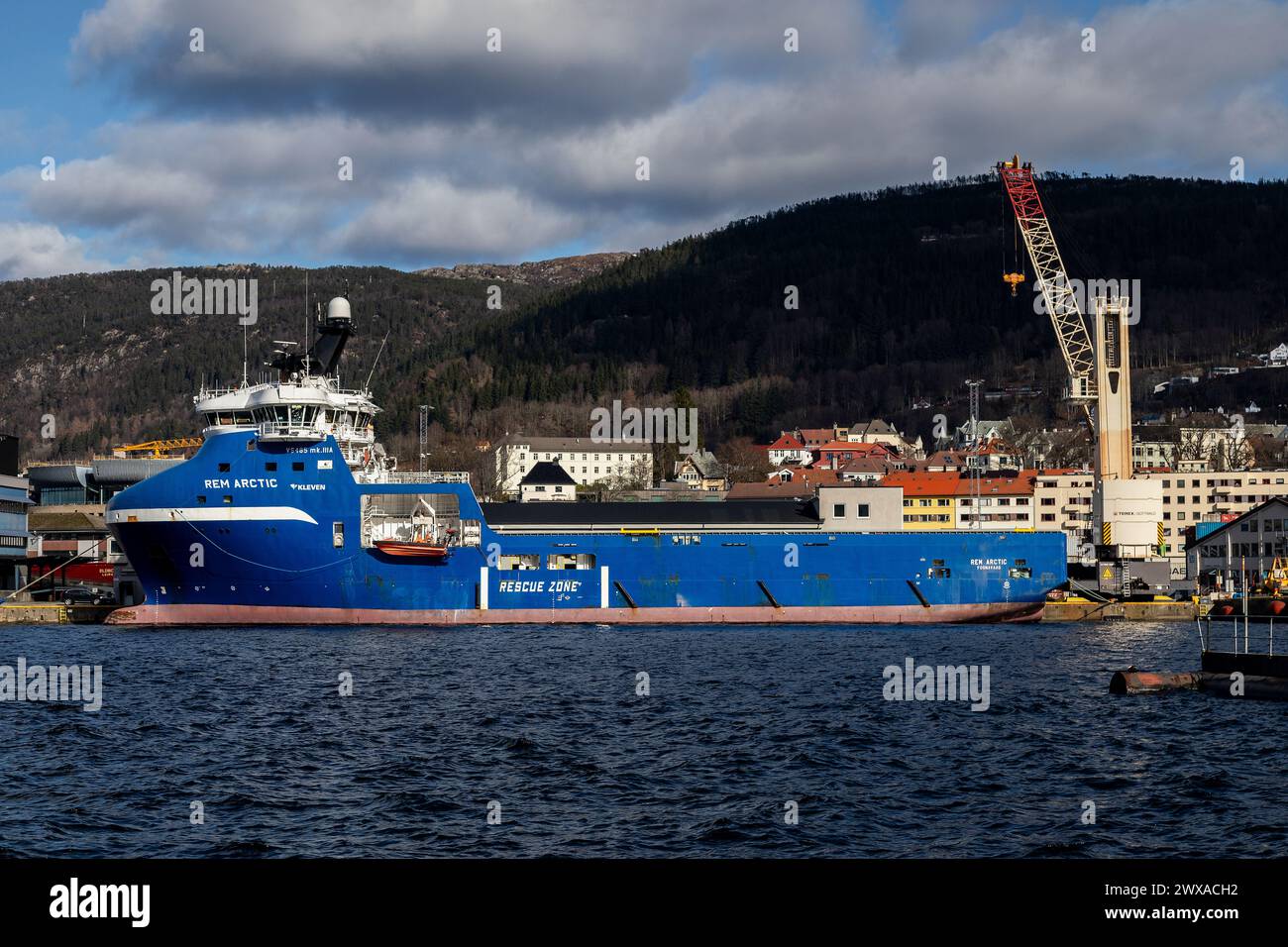 Offshore PSV platform supply vessel Rem Arctic moored in the port of ...
