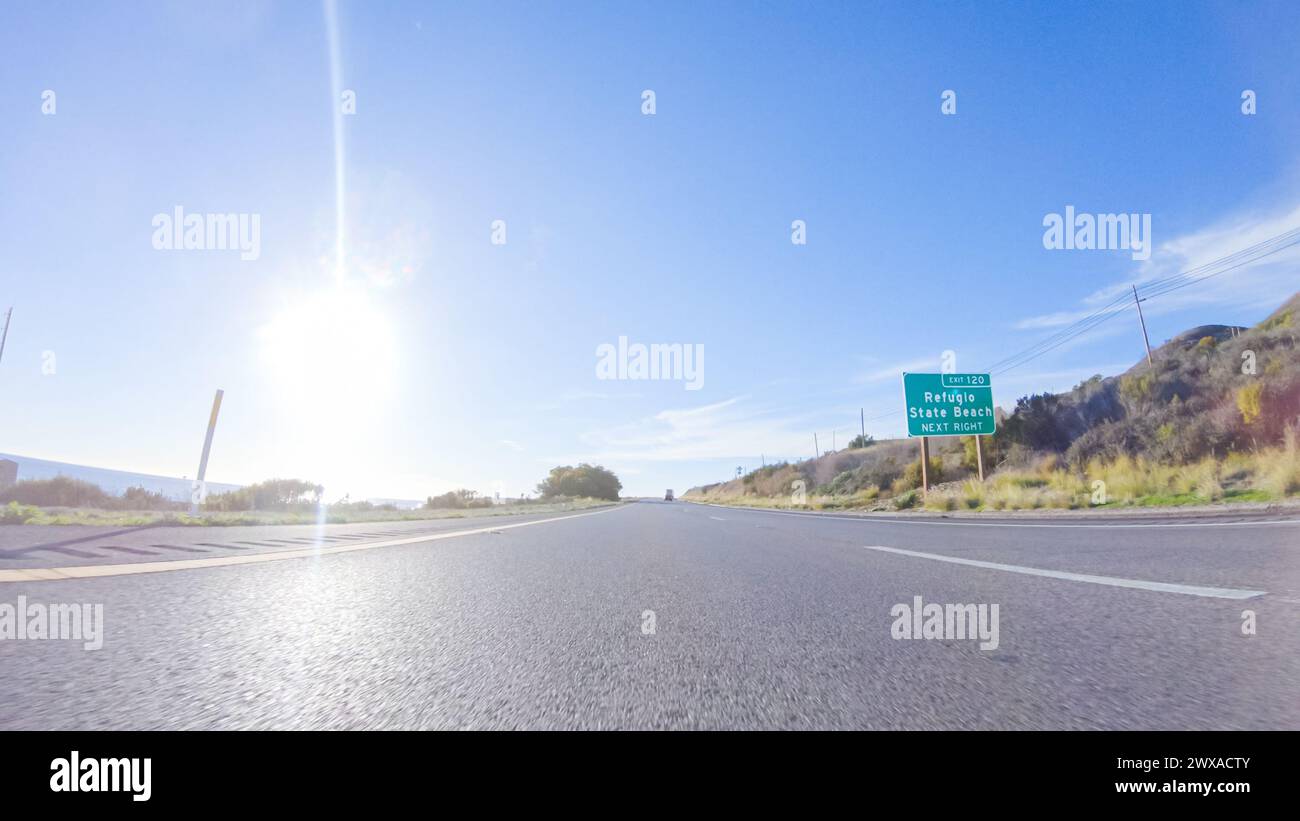 Daytime Journey on HWY 101 Near California Coast Stock Photo - Alamy