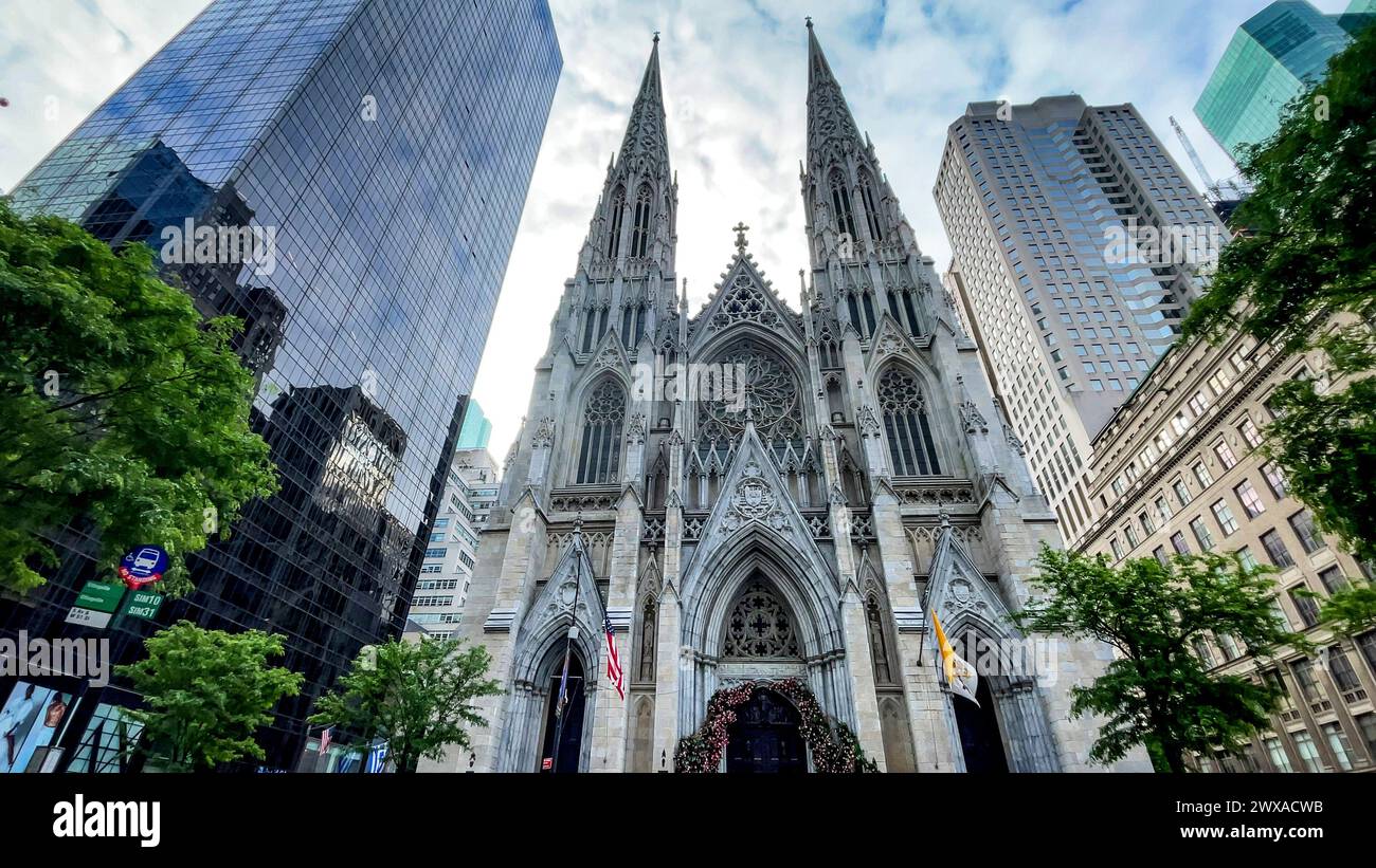 New York, USA; January 23, 2024: St. Patrick's Cathedral is a Catholic ...