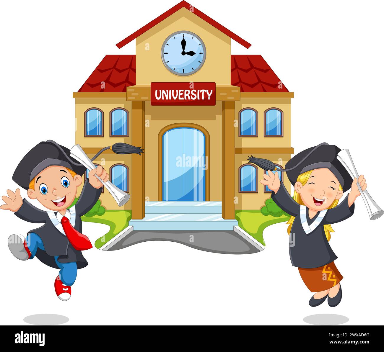 Young students in school Stock Vector Images - Alamy