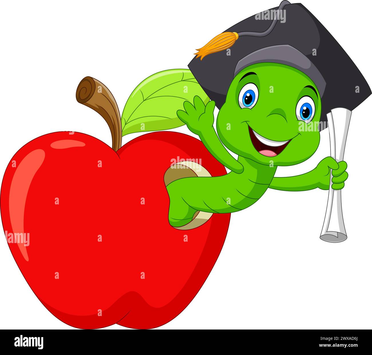 School college graduation cartoon hi-res stock photography and images ...