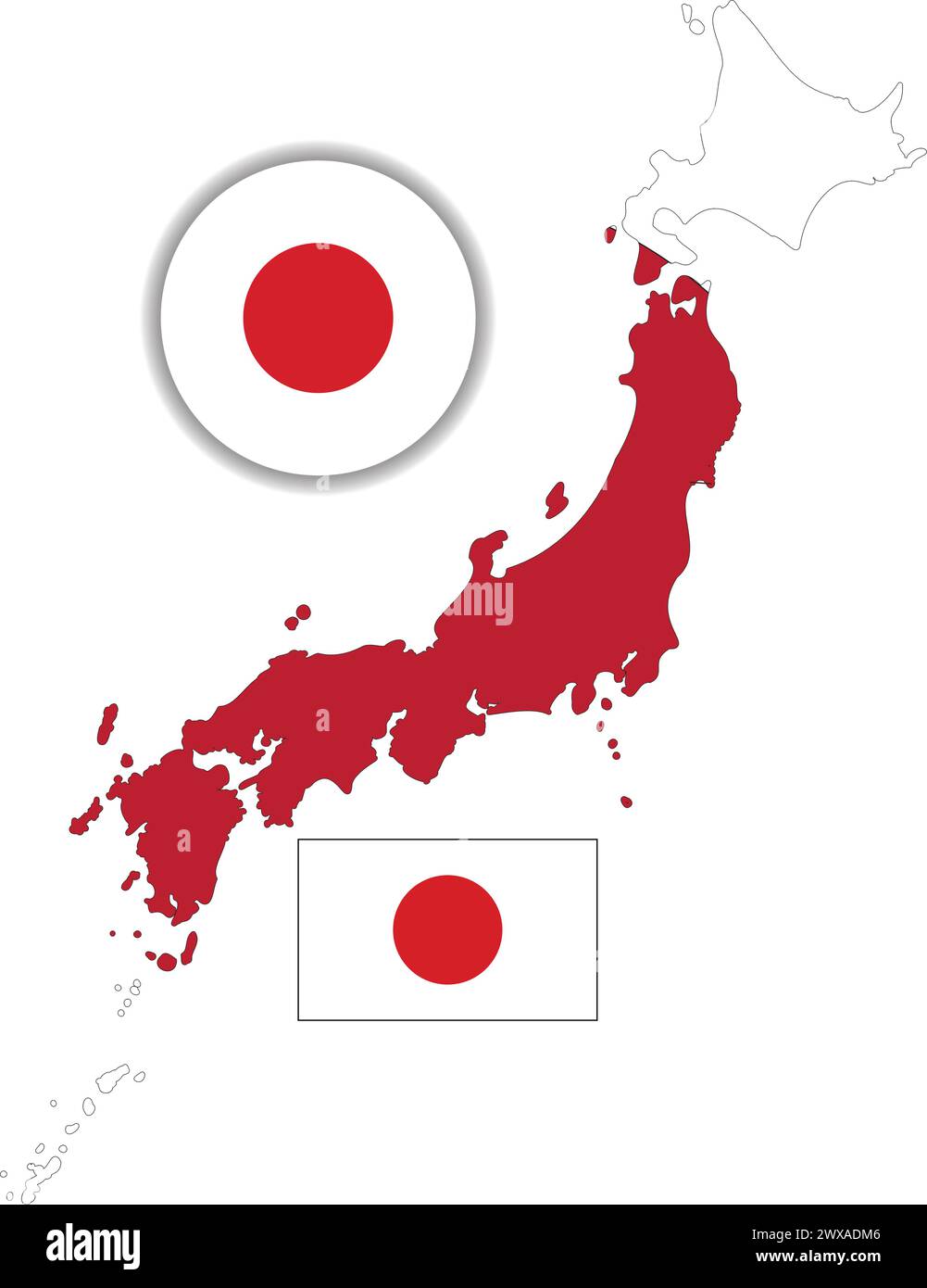 Japan political map hi-res stock photography and images - Alamy