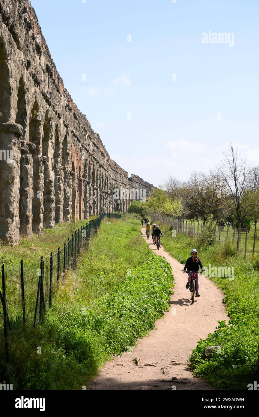 Rome. Italy. Parco degli Acquedotti (Park of the Aqueducts), the ...