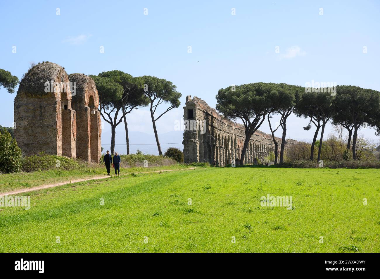 Rome. Italy. Parco degli Acquedotti (Park of the Aqueducts), the ...