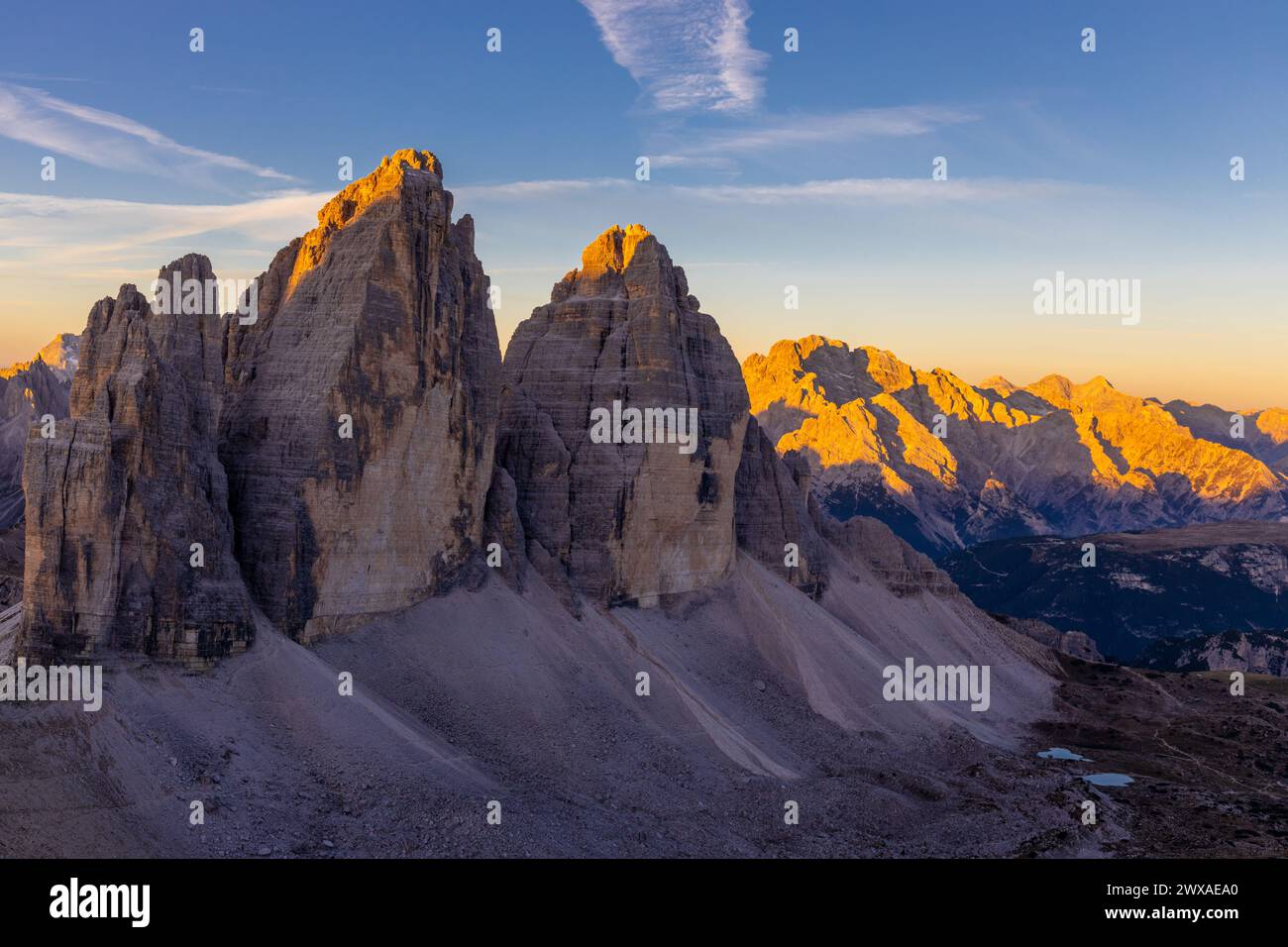 Dolomiti Alps autumn scenic mountain landscape. Italian Dolomites ...