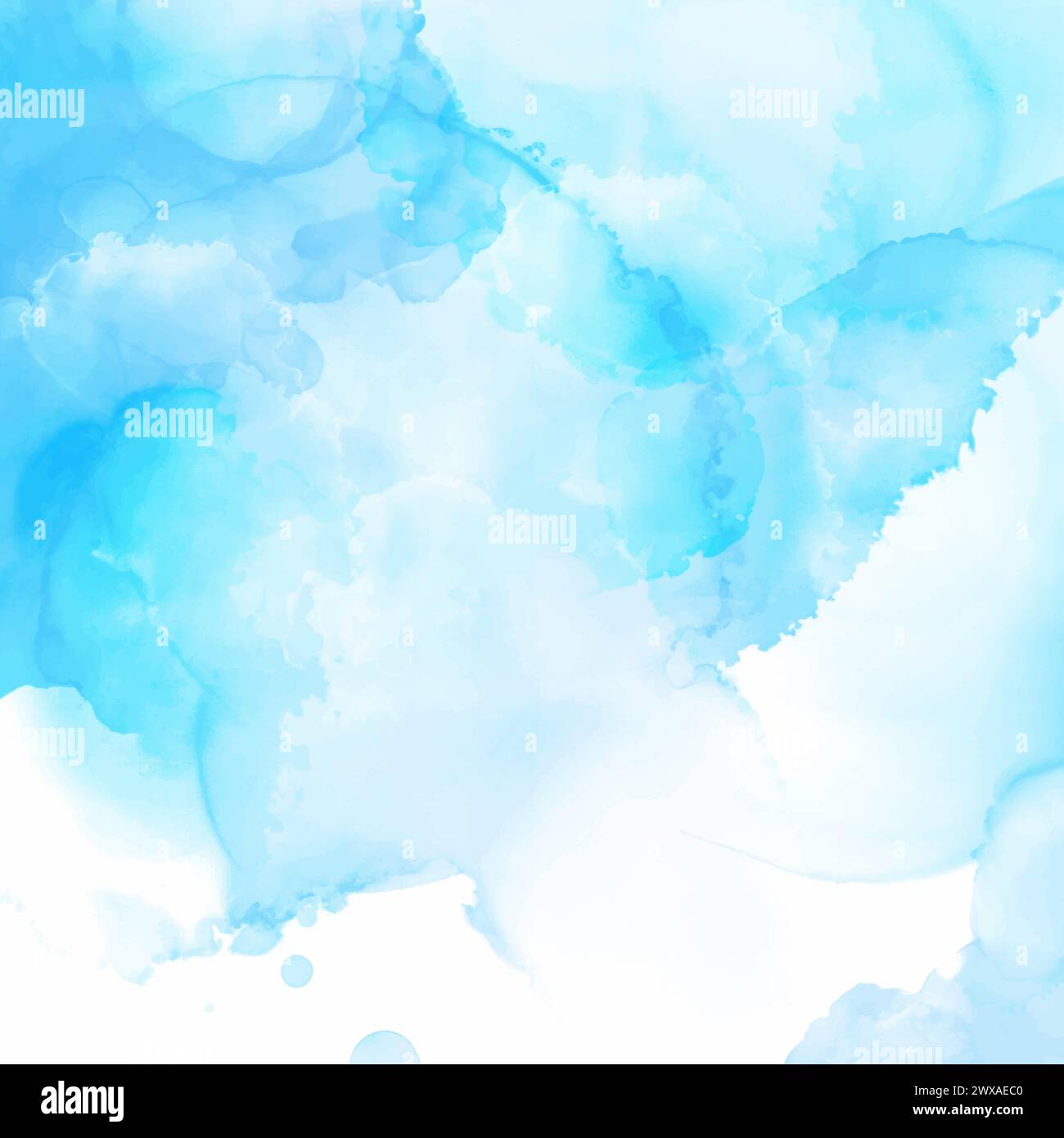 Abstract hand painted blue watercolour background Stock Vector Image ...