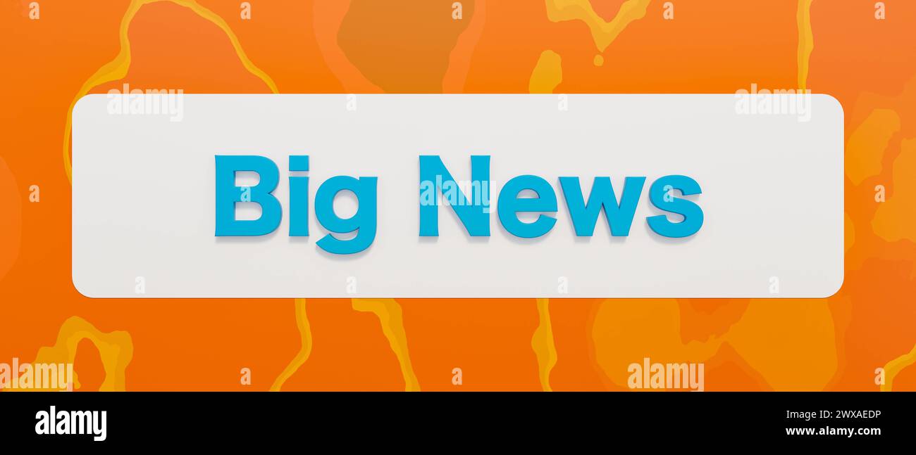 Big News, colored banner. Big News sign. Colored banner and text ...