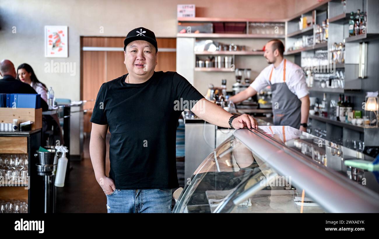 Berlin, Germany. 28th Mar, 2024. The Duc Ngo, top chef, stands in his ...