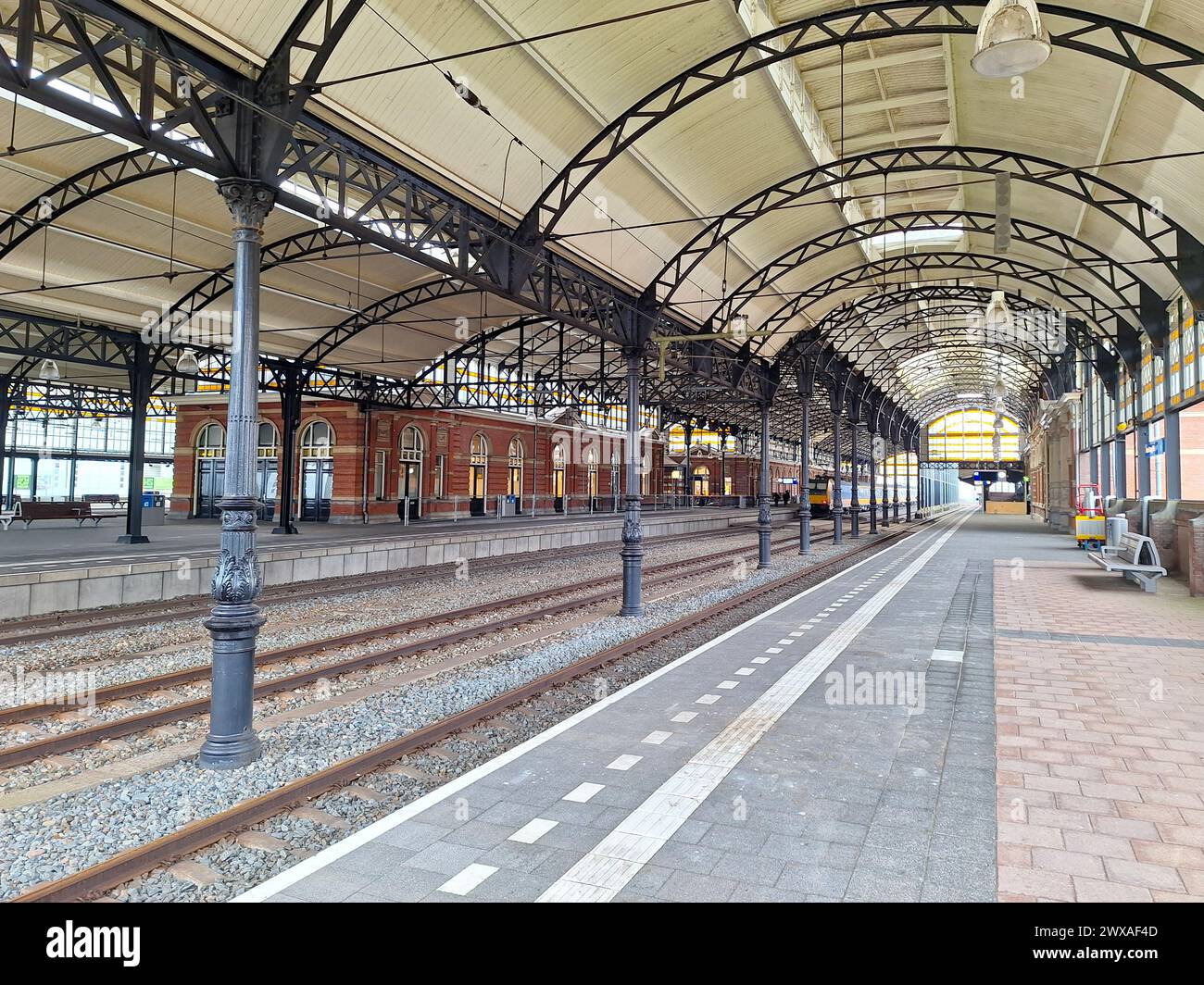 Train station The Hague Hollands Spoor (HS) built in 1888 with old ...