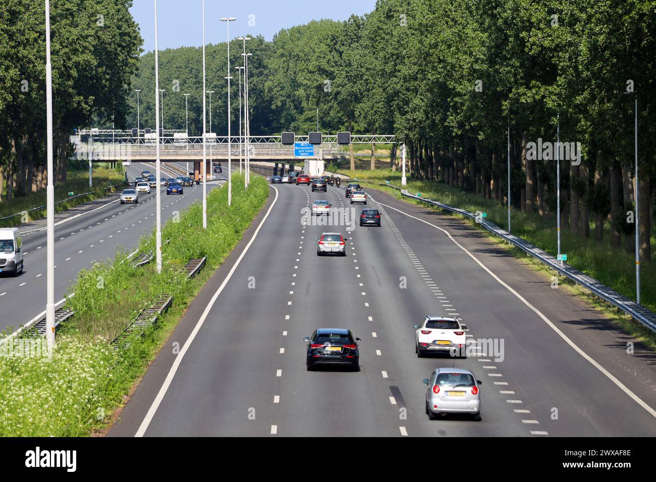 Motorway A20 between Gouda and Rotterdam near Nieuwerkerk aan de IJssel ...