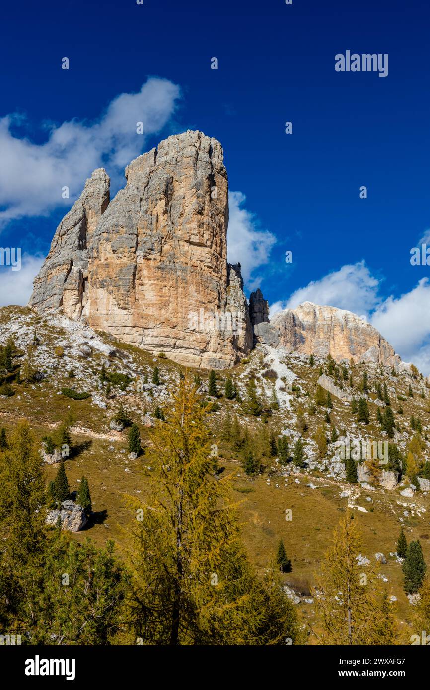 Dolomiti Alps autumn scenic mountain landscape. Italian Dolomites ...