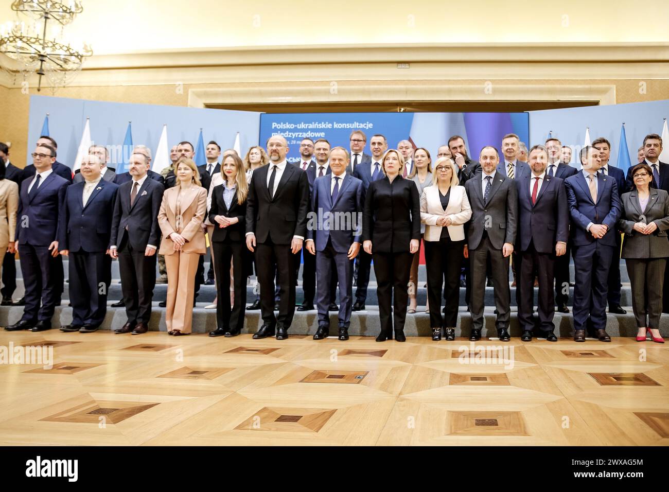 Prime Minister of Poland, Donald Tusk and Prime Minister of Ukraine ...