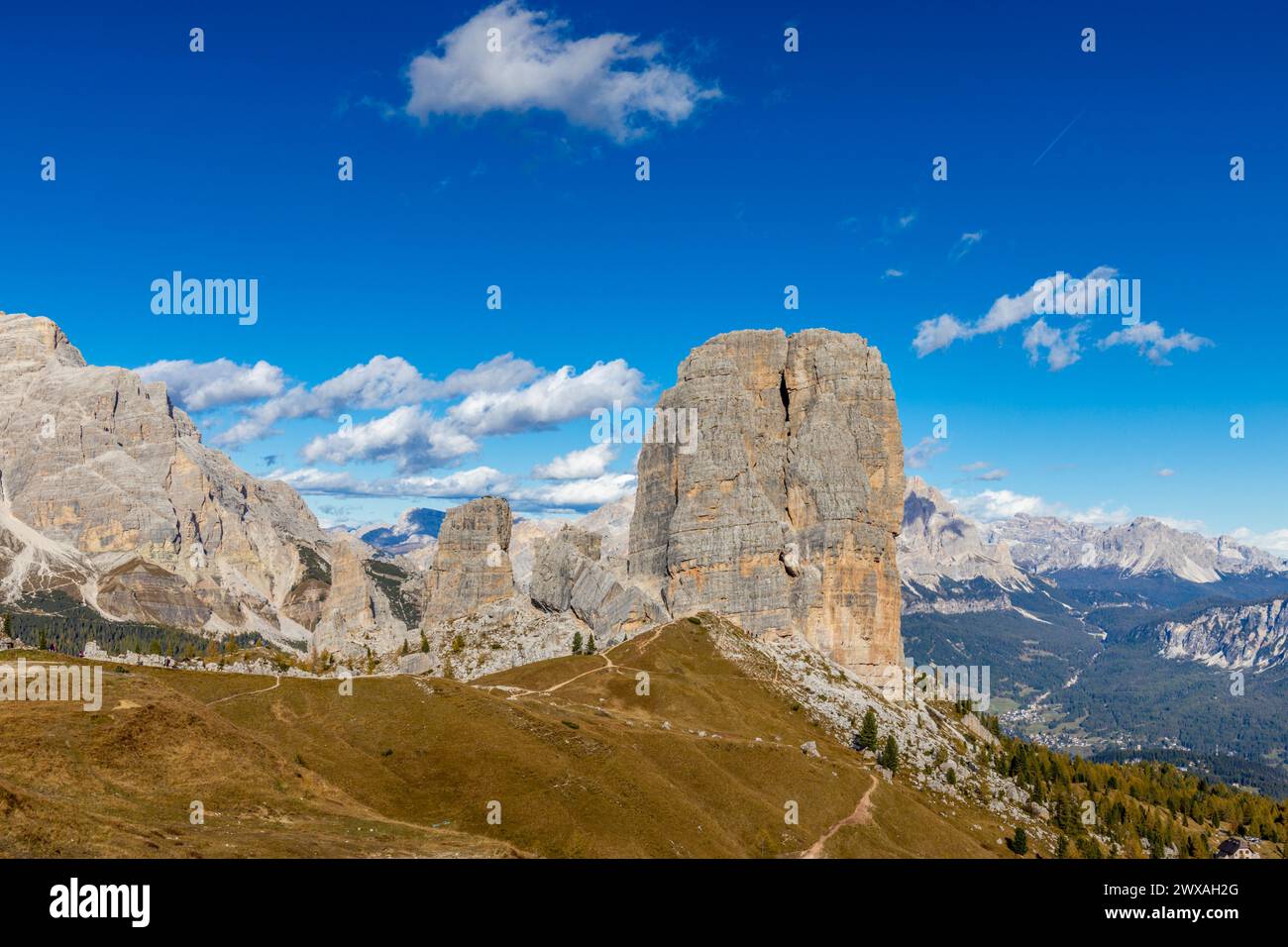 Dolomiti Alps autumn scenic mountain landscape. Italian Dolomites ...