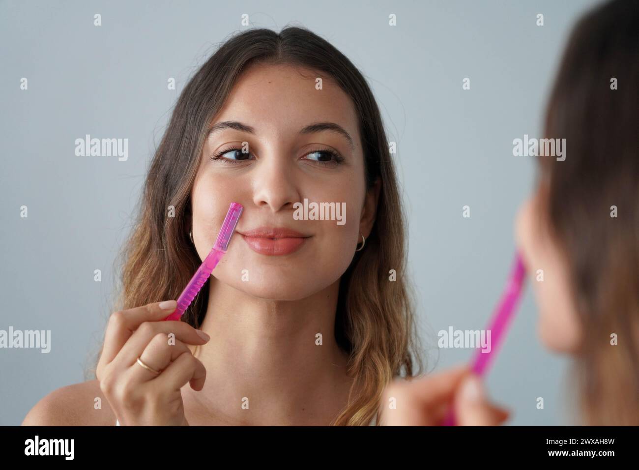 Dermaplaning facial hi-res stock photography and images - Alamy