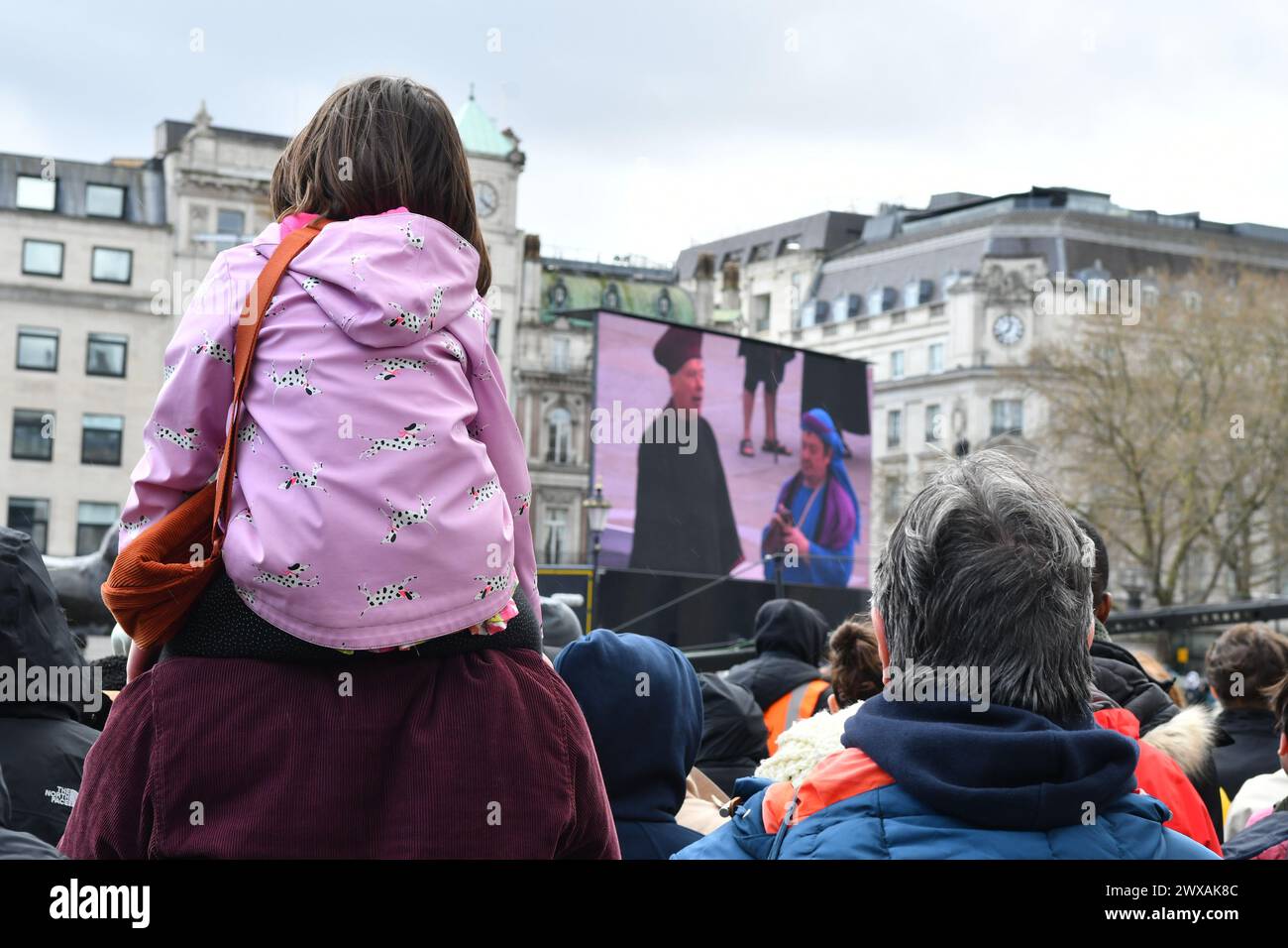 Westminster, London, UK, 29th March 2024. Crowds gather for Passion ...