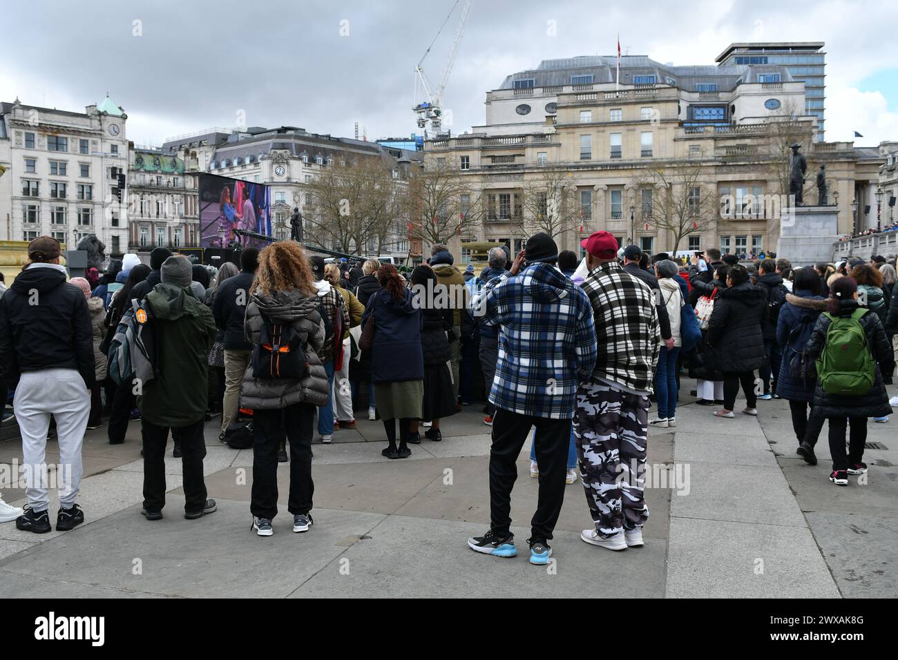 Westminster, London, UK, 29th March 2024. Crowds gather for Passion ...