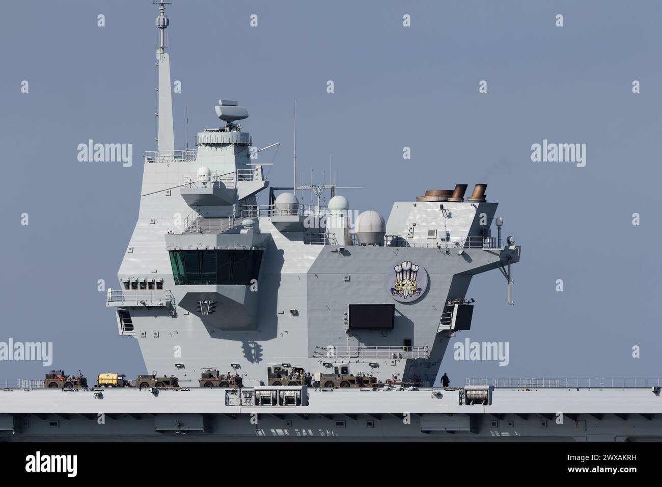 The British aircraft carrier HMS Prince of Wales R09 leaves the port of ...