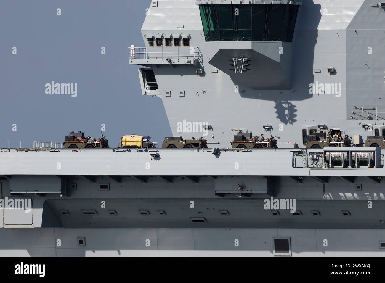 The British aircraft carrier HMS Prince of Wales R09 leaves the port of ...