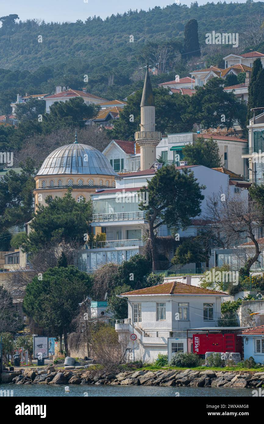 A mosque on one of the Princes Island archpilagos near Istanbul, Turkey ...
