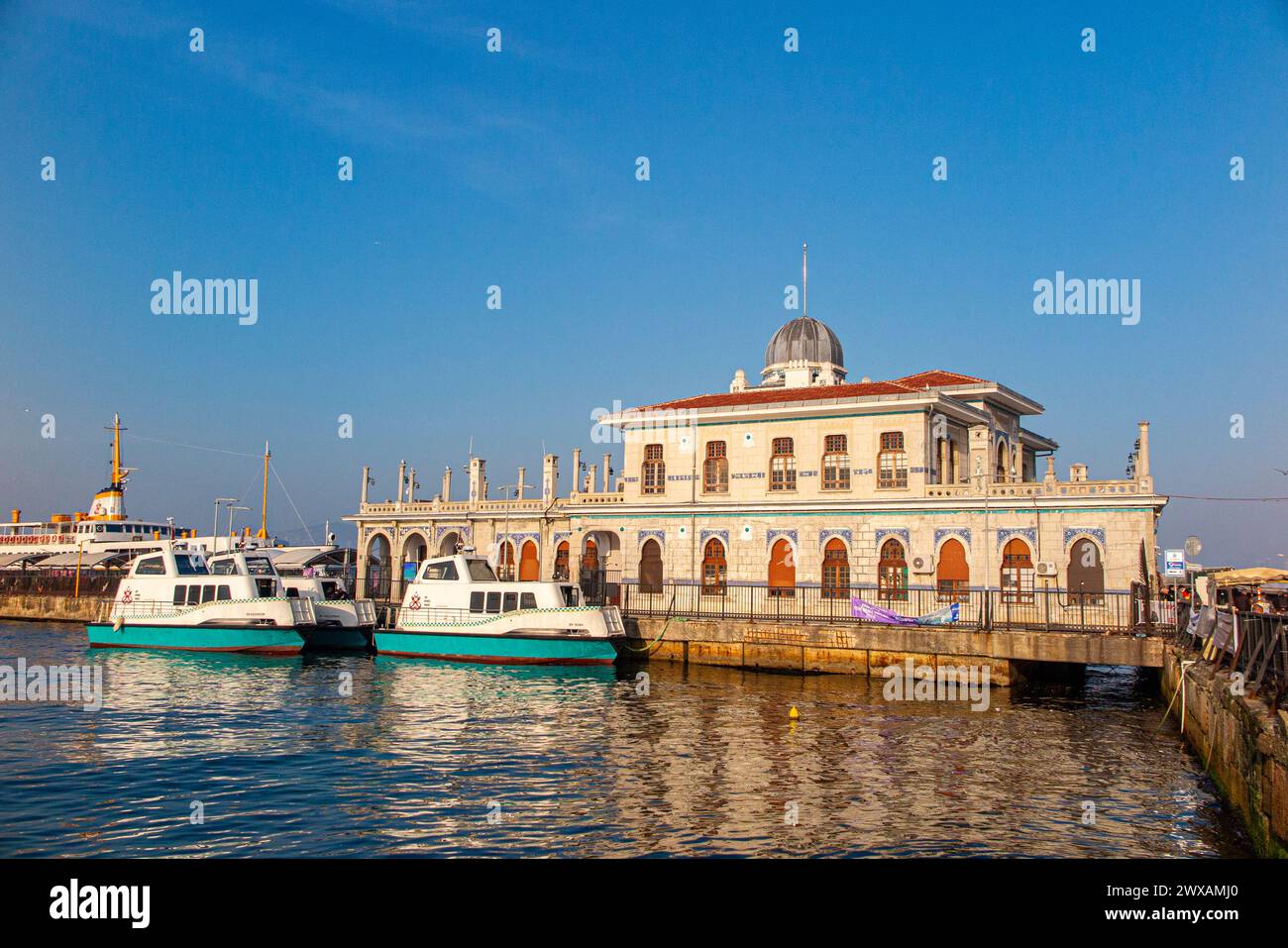 The main ferry terminal at Büyükada, the largest of the Princes Island ...