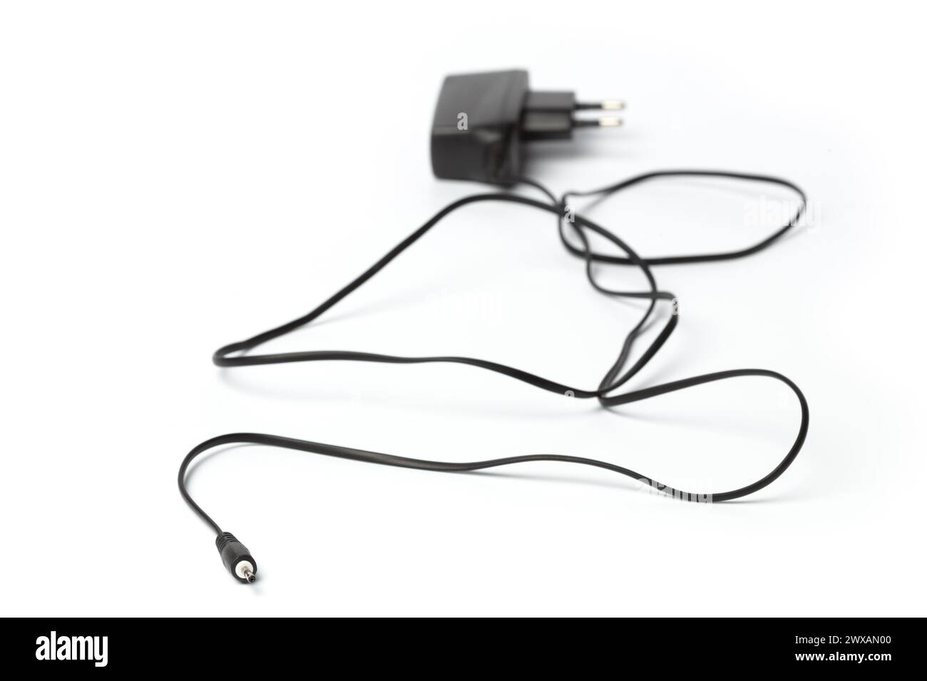 Electric power adapter isolated on white background Stock Photo - Alamy