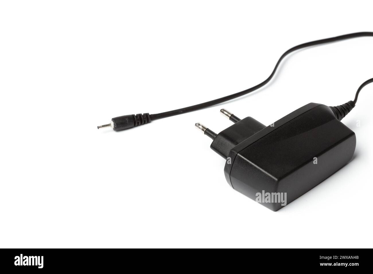 Electric power adapter isolated on white background Stock Photo - Alamy