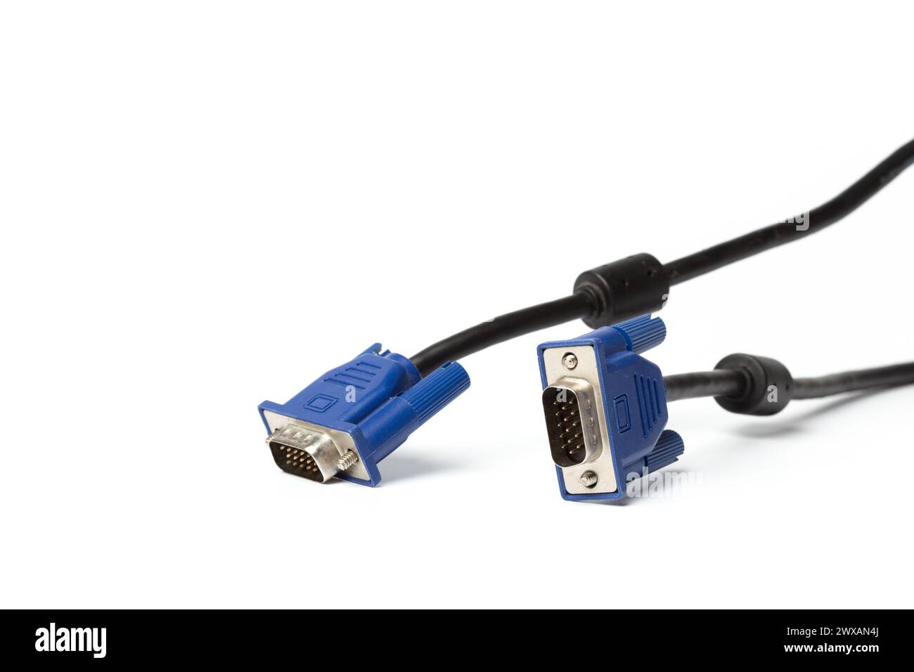 VGA tech pc input cable connector isolated on white background Stock ...