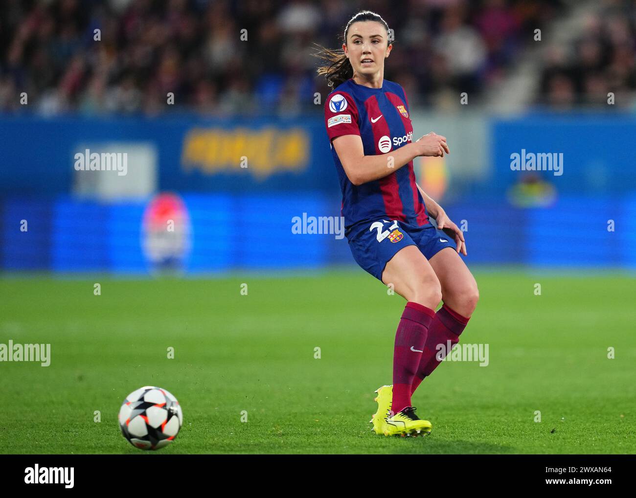 Barcelona, Spain. 28th Mar, 2024. Ingrid Syrstad Engen of FC ...