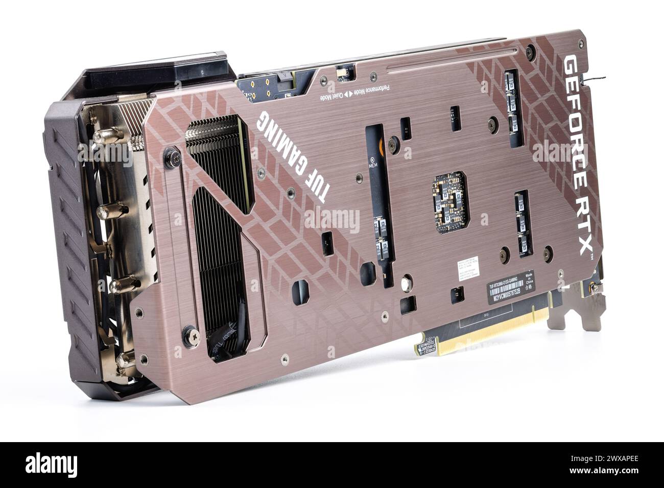 NVIDIA RTX 3060 OC 12g TUF Gaming graphics card on white background ...