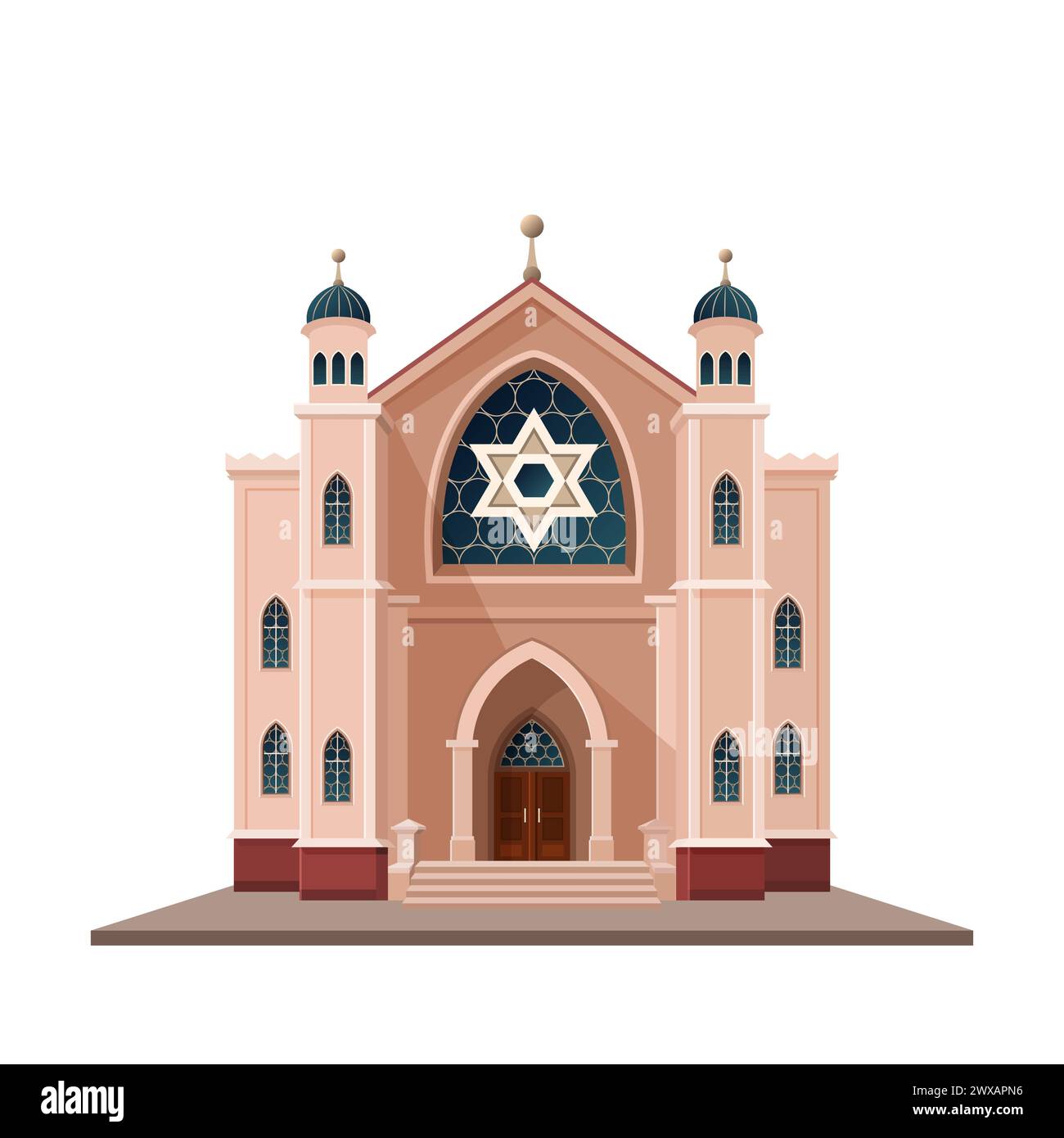 Synagogue building. isolated vector illustration Stock Vector Image ...
