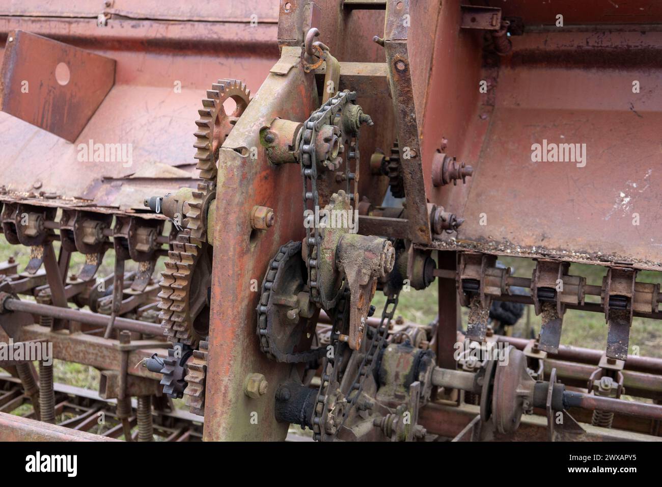 Old seed drill hi-res stock photography and images - Alamy