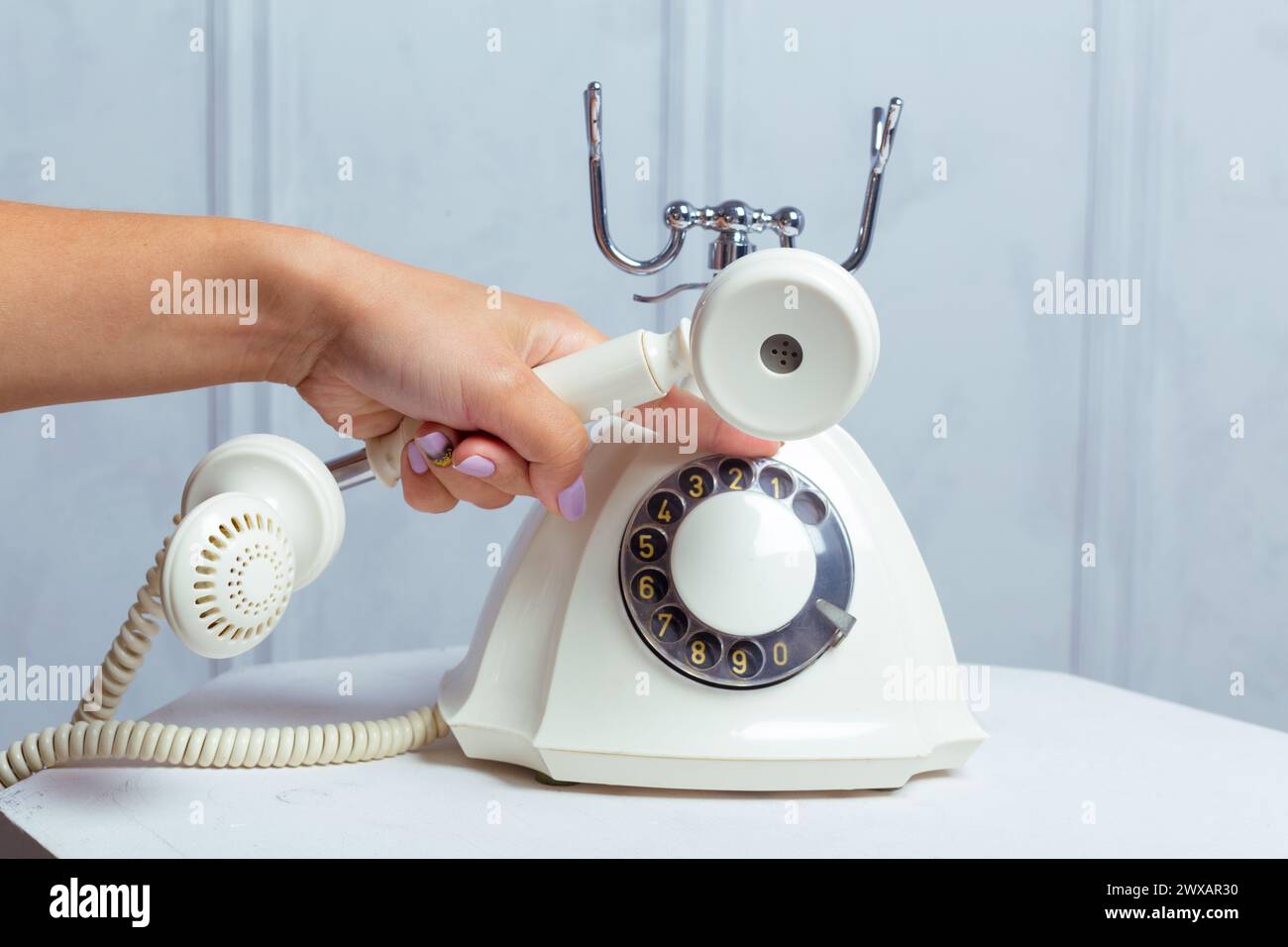 Telephone wired to unit hi-res stock photography and images - Alamy