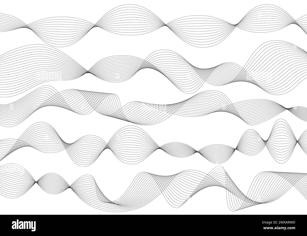 Curved wavy lines for abstract backgrounds. Vector illustration for ...