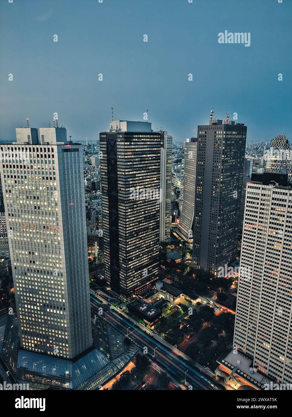 The Height Of Buildings In Modern Tokyo Stock Photo - Alamy
