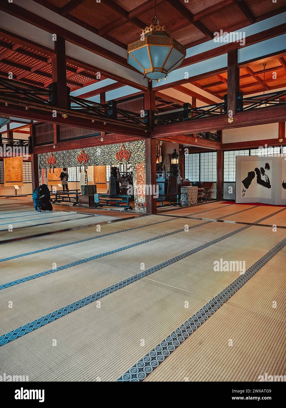 The Interior Of A Temple In Japan Stock Photo - Alamy