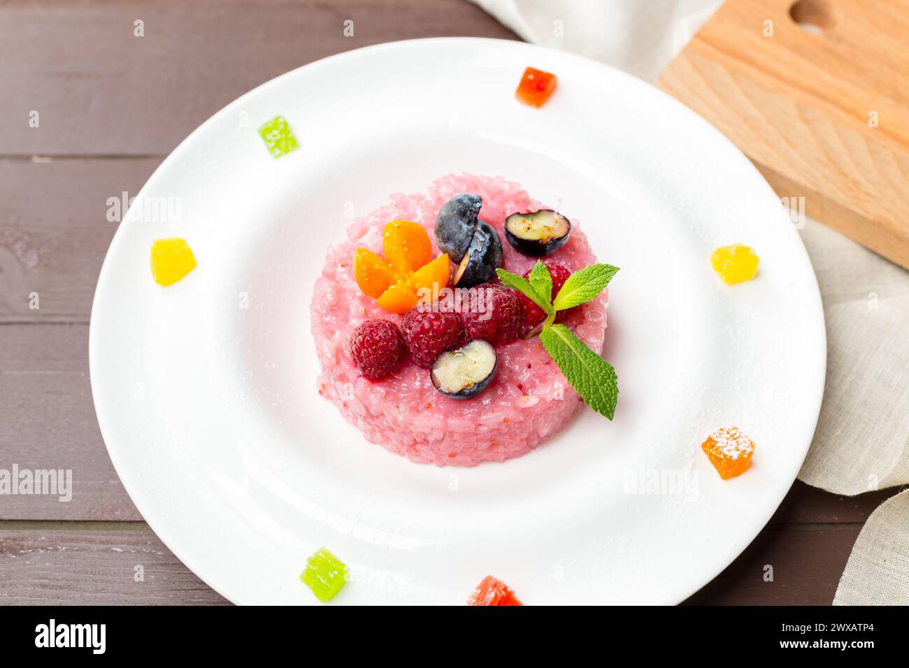 pink mochi japanese sweet rice treat Stock Photo - Alamy