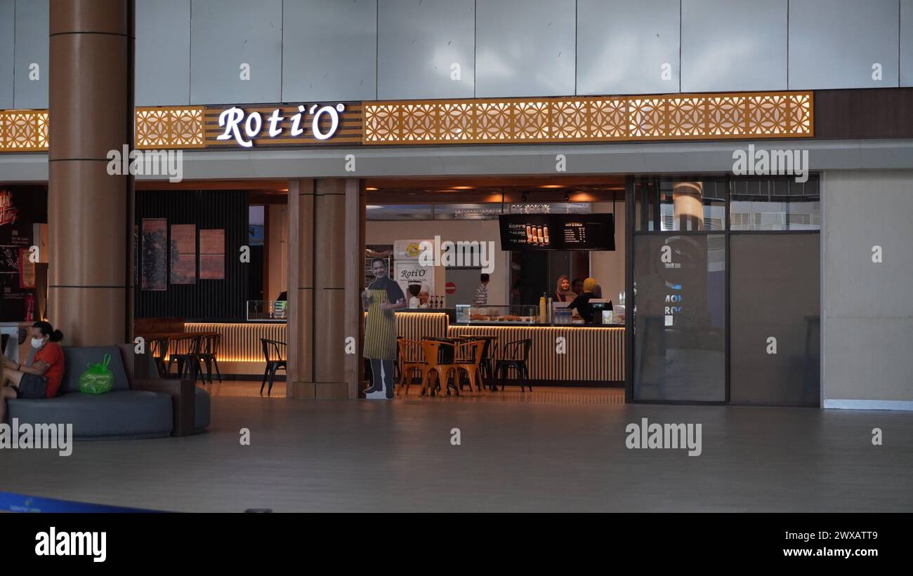 Roti o' outlet in Lombok International Airport arrival in the morning ...