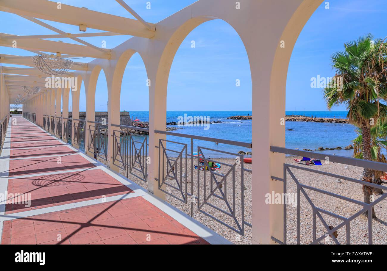 Cityscape of Civitavecchia in Italy: view of Pirgo beach with its ...