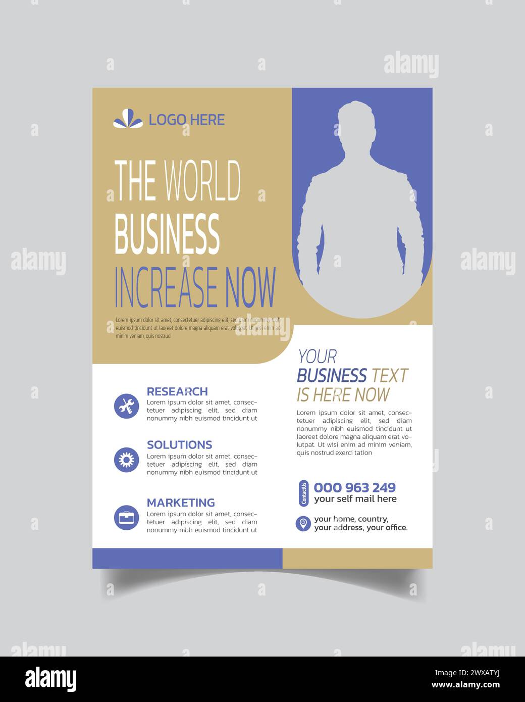 Modern Tidy Agency Flyer and Clean Business Leaflet Template Stock ...