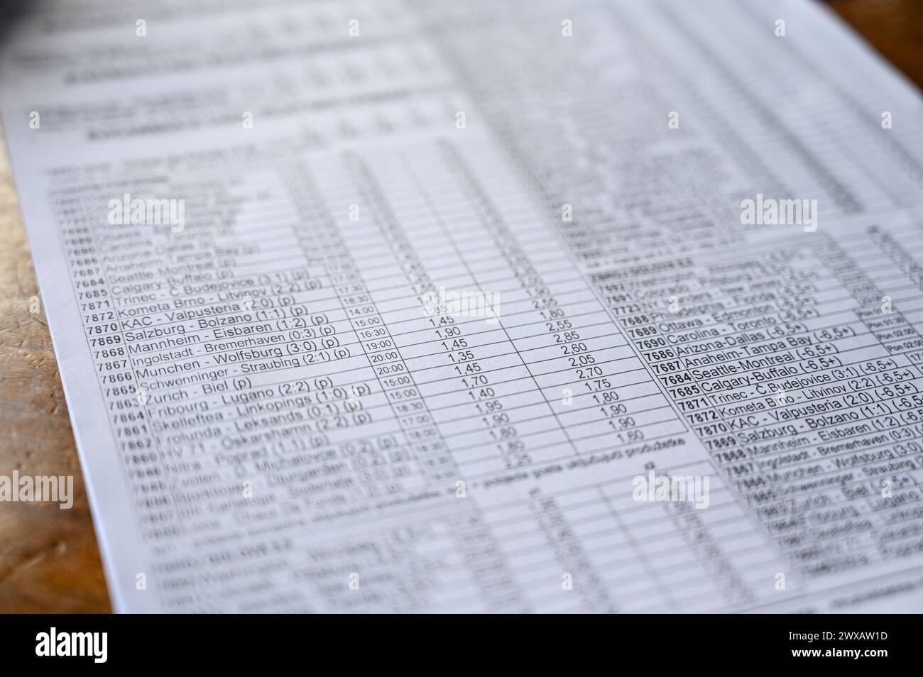 Betting slip hi-res stock photography and images - Alamy