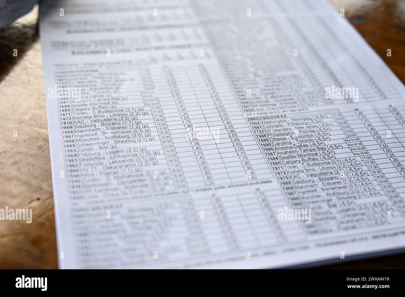 Football betting slip hi-res stock photography and images - Alamy
